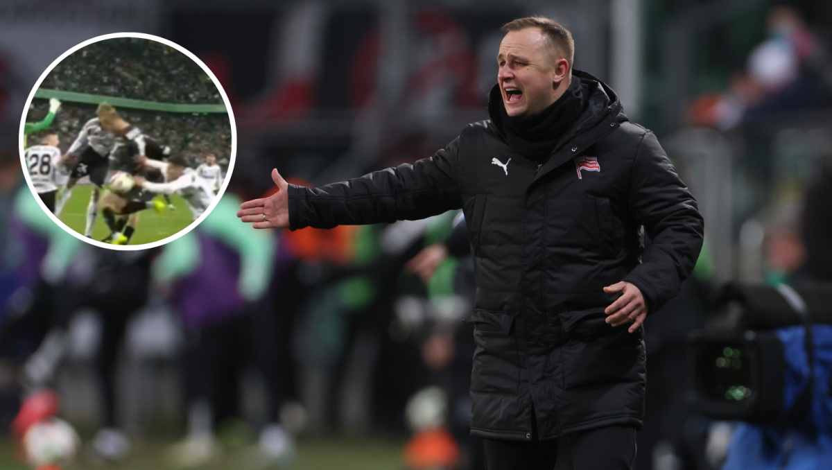 Trener Cracovii Dawid Kroczek po meczu z Legią: jeśli sędzia po meczu mówi mi, że jest ręka, to ...