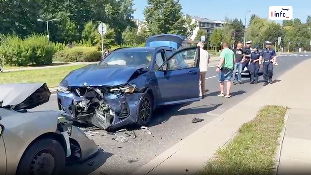 wypadek na ursynowie. zdarzenie na ulicy rosoła. nadesłane od czytelników. wypadek w warszawie ...