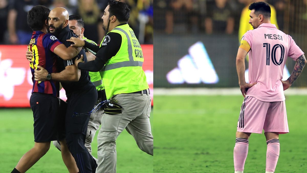 Leo Messi bezpieczny. Ochroniarz powstrzymał boiskowego intruza | TVP SPORT