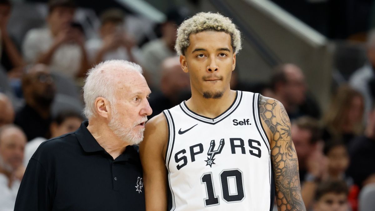 Jeremy Sochan zdobył cztery punkty w meczu San Antonio Spurs vs. Denver Nuggets | TVP SPORT